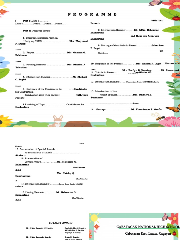 Parents Night Program 2023 | PDF