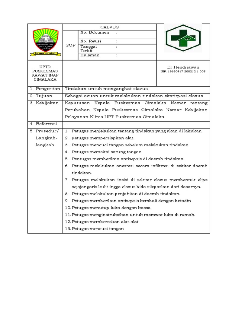 Rev SOP Clavus | PDF