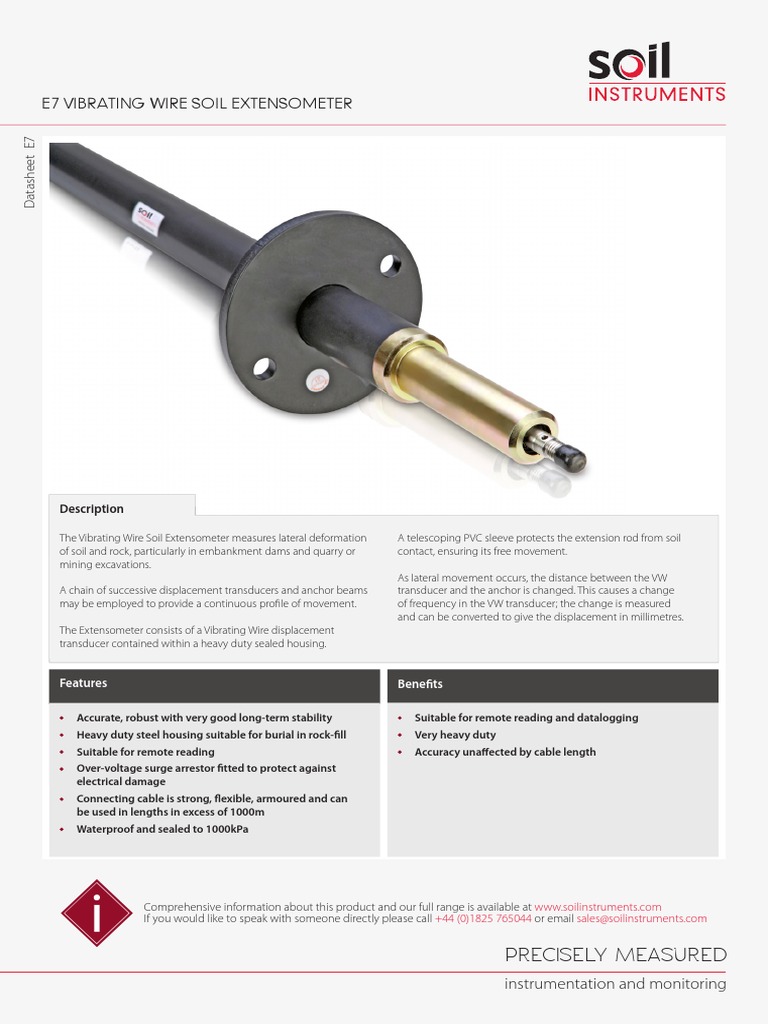 E7_Vibrating_Wire_Soil_Extensometer (1) | PDF | Pipe (Fluid Conveyance ...