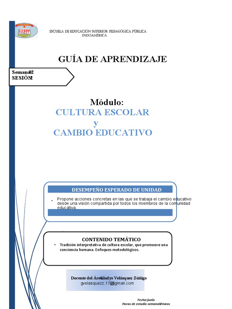 Guía de Aprendizaje 02 Cultura Escolar | PDF | Etnografía | Science