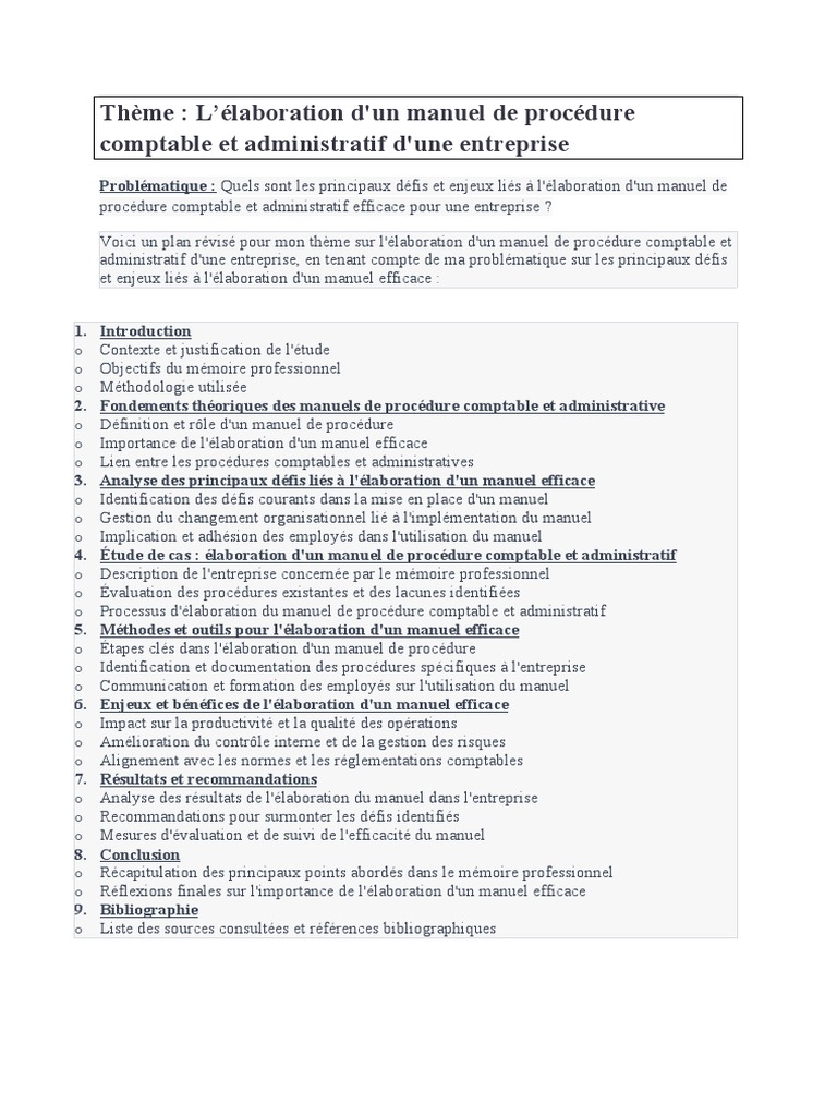 Manuel de procédures comptables et admin. | PDF | Business | Comptabilité