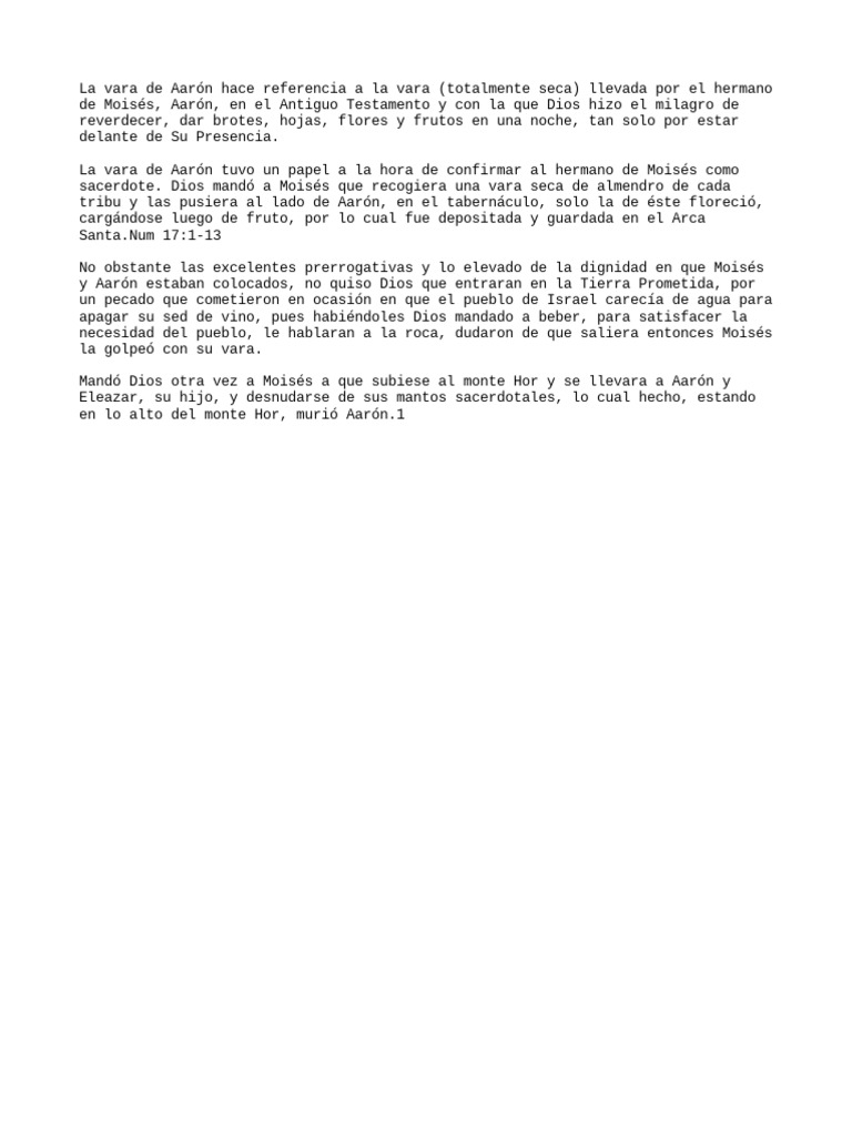 Que Significa La Vara de Aaron | PDF