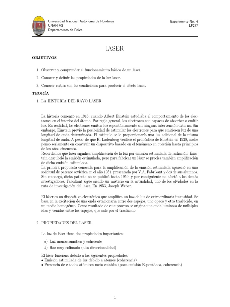 LASERS | PDF | Láser | Ligero