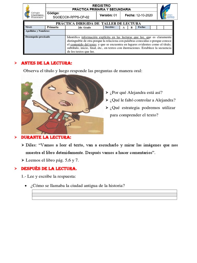 Practica 1 Semana 4 Taller de Lectura | PDF | Cognición