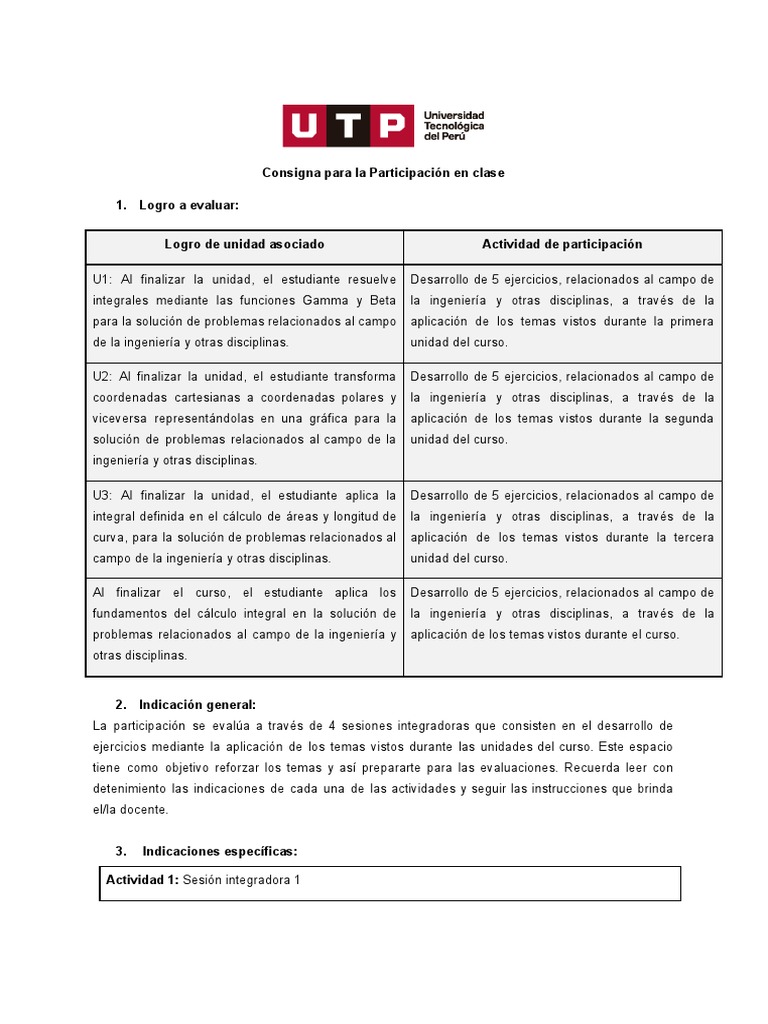 Consigna Para La Participación en Clase (2)-1 | PDF | Evaluación | Integral