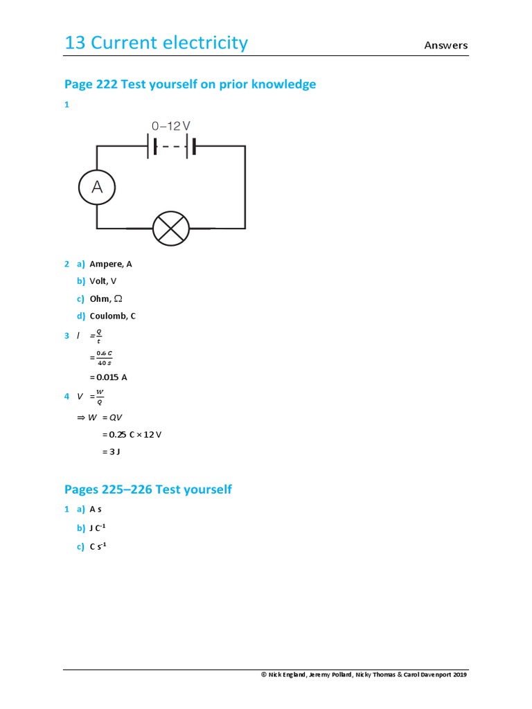 13 Current Electricity | PDF | Electrical Resistivity And Conductivity | Electrical Resistance ...