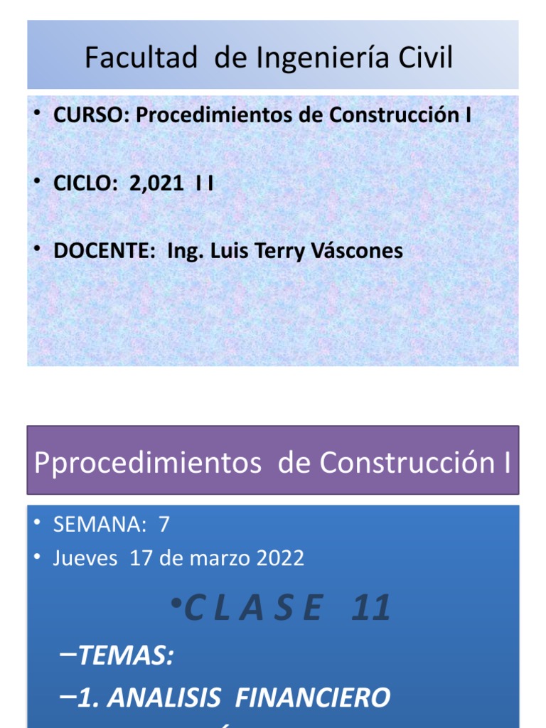 FIC - Clase 11 - Analisis Finanaciero 2021 II | PDF | Flujo de efectivo | Dólar de los Estados ...