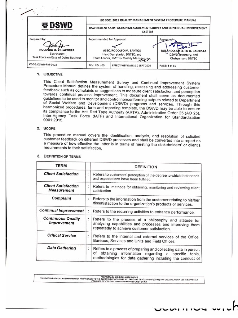 CSMS Guidelines | PDF
