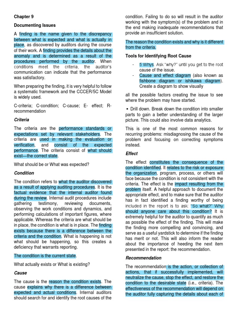 Chapter 9 1 | PDF | Audit | Internal Audit