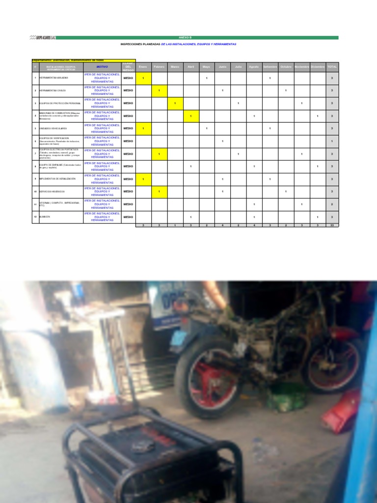 Programa de Mantenimiento Preventivo de Maquinarias y Equipos | PDF | Bienes manufacturados | Equipo