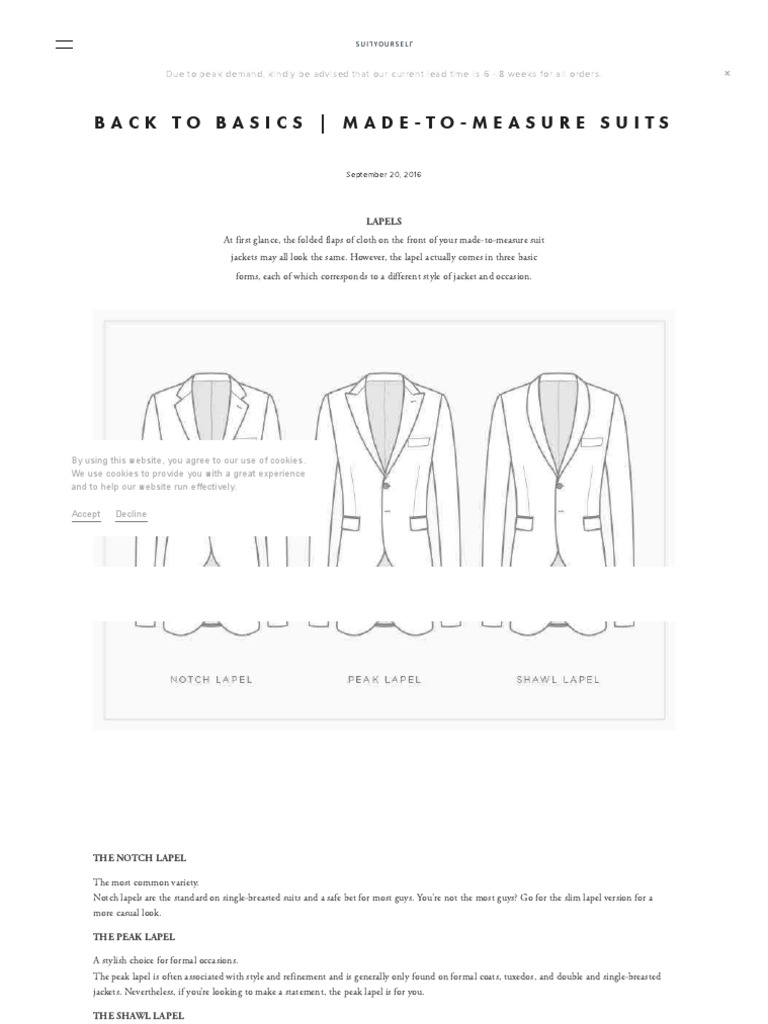 Back To Basics - Made-to-Measure Suits - SUITYOURSELF | PDF | Human ... Back To Basics - Made-to-Measure Suits - SUITYOURSELF | PDF | Human ...