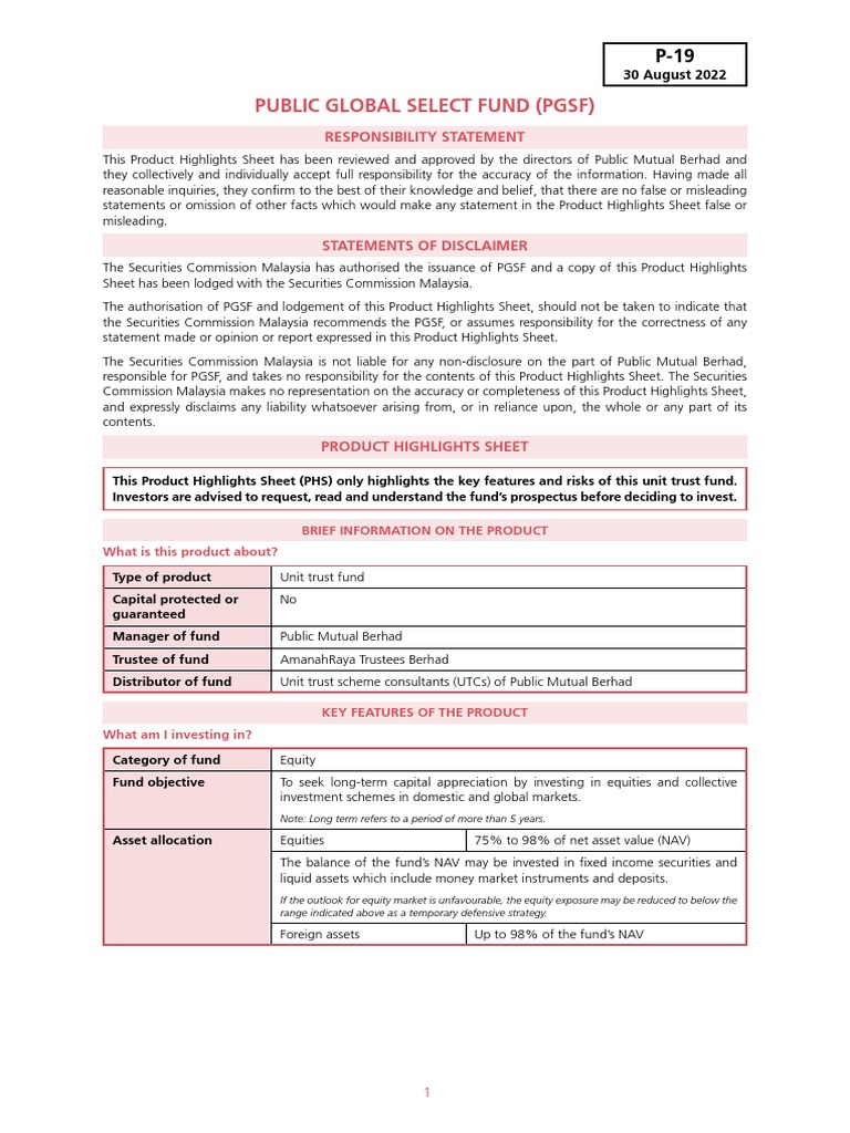Public Global Select Fund Overview | PDF