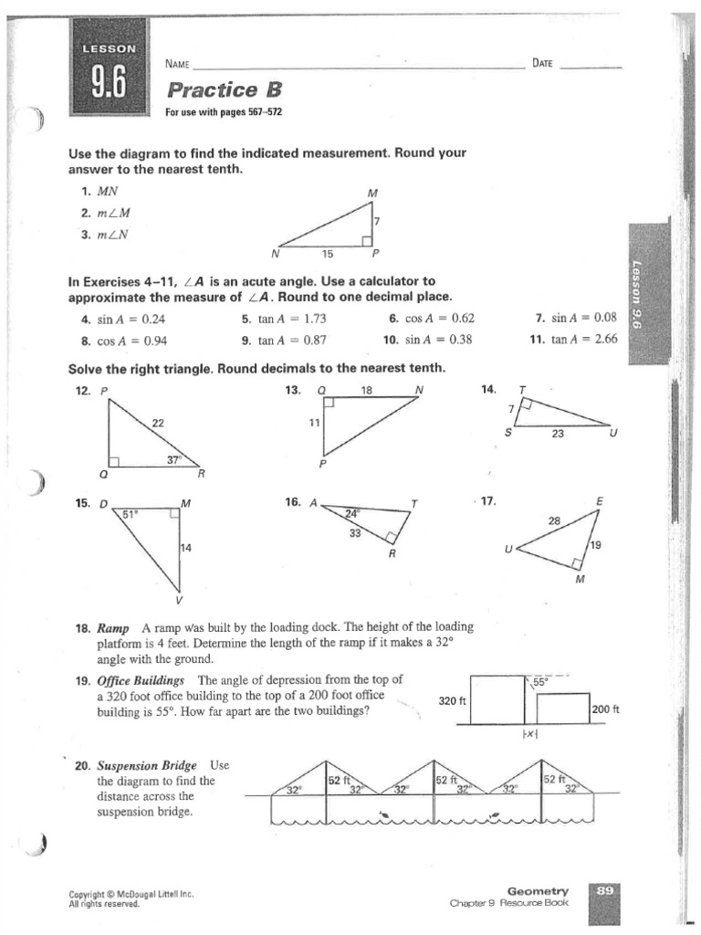 Worksheet+9 6B+Trig | PDF