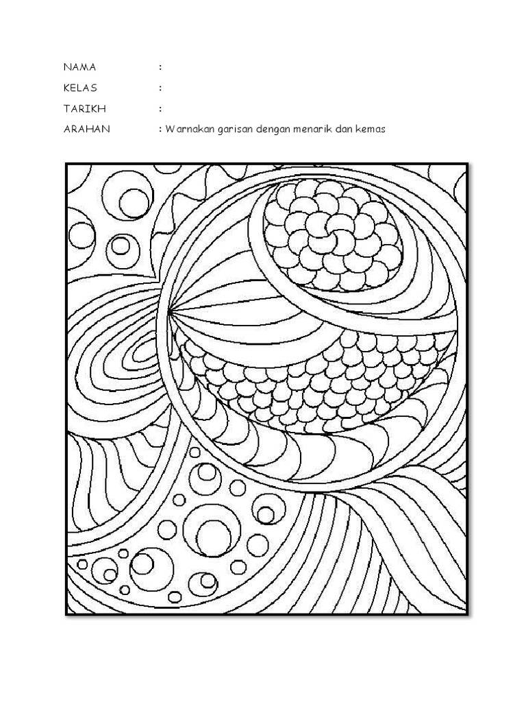 PSV Lines Mandala Coloring Page | PDF