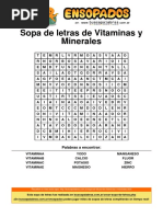 Sopa de Letras de La Fotosíntesis - 76 | PDF