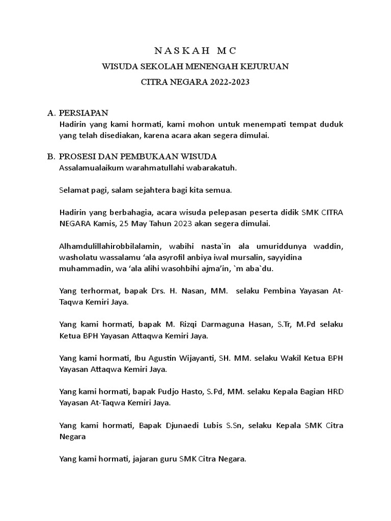 Naskah MC | PDF