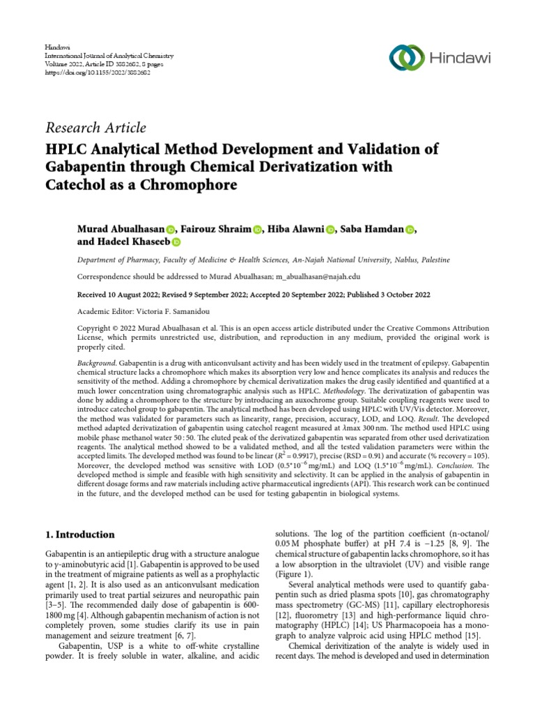 Gaba HPLC | PDF | High Performance Liquid Chromatography | Detection Limit