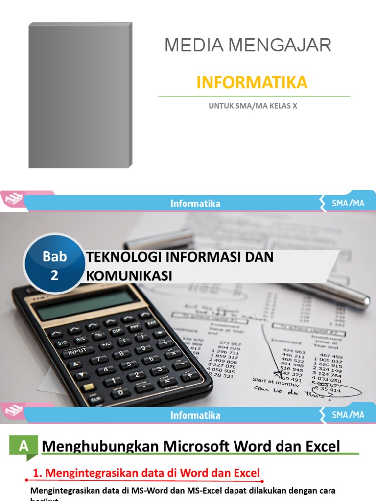 Integrasi Word dan Excel untuk SMA | PDF | Komputer