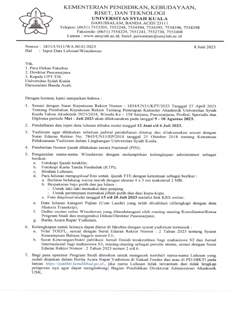2831 Input Data Lulusan Wisudawan | PDF
