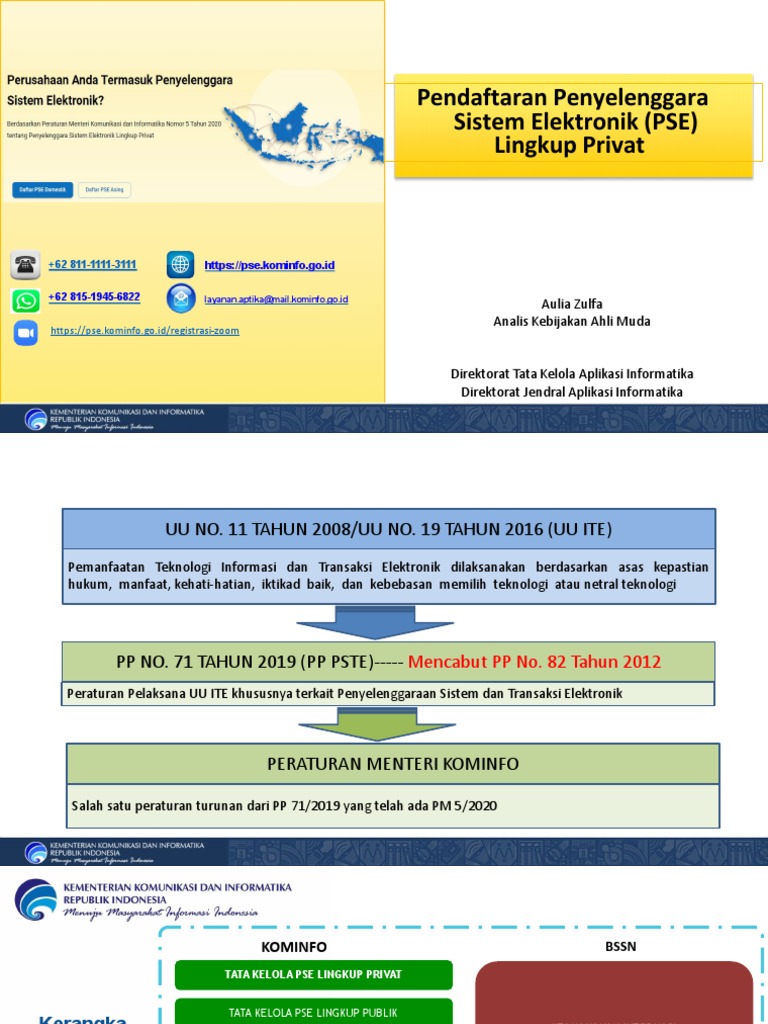 Pendaftaran PSE Lingkup Privat 20230509 | PDF