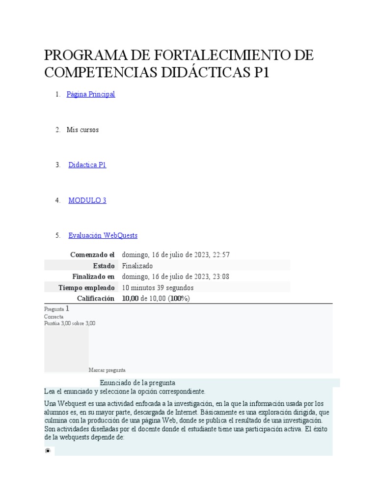Evaluación de WebQuests Didácticas | PDF | Comunicación | Aprendizaje