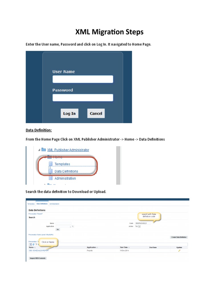 XML Migration Steps | PDF | Computers