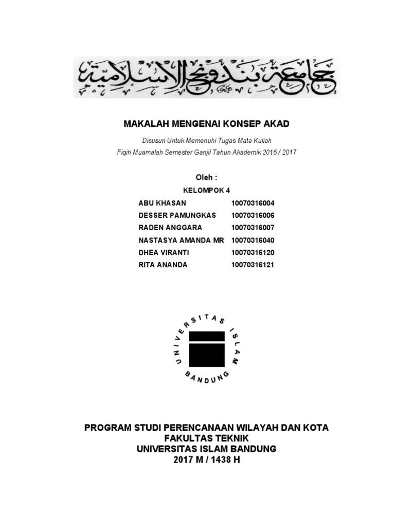 Makalah Mengenai Konsep Akad | PDF | Ilmu Sosial