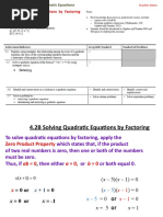 Third Space Learning Solving Quadratic Equations GCSE Worksheet | PDF ...