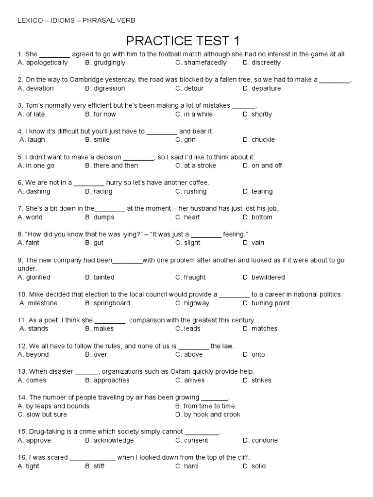 Lexico Idioms Phrasal Verbs | PDF