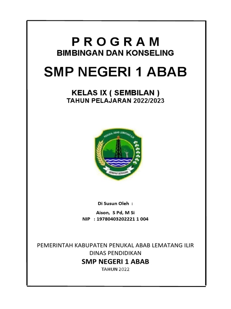 Program BK SMPN 1 Abab 2022/2023 | PDF