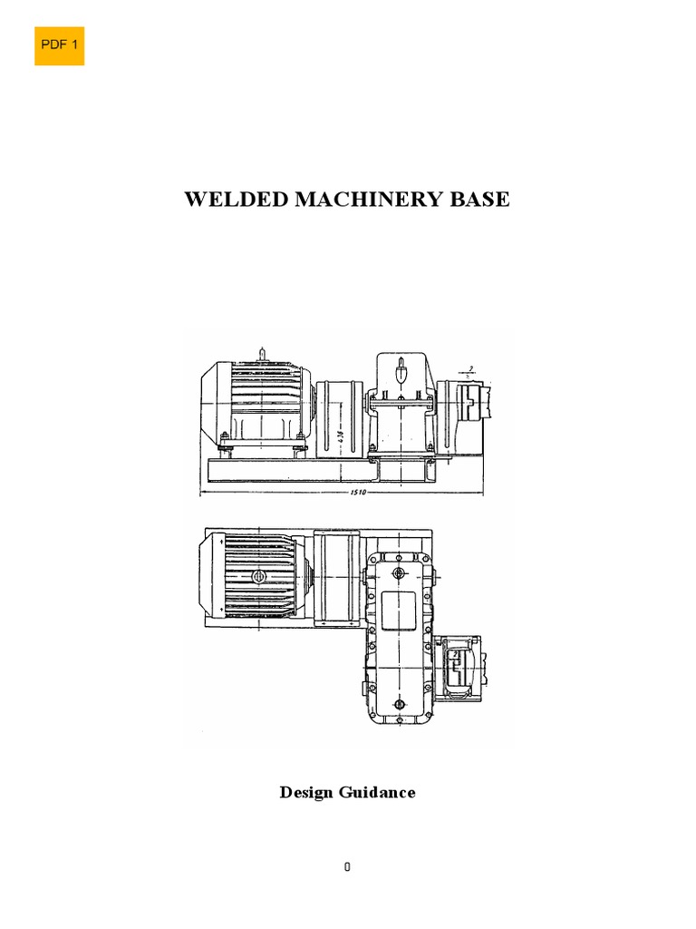 Welded Machinery Base Design Guide | PDF | Welding | Construction