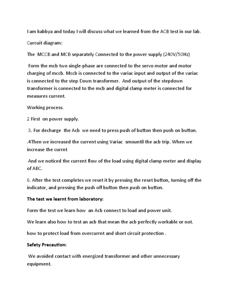 I Am Kabbya and Today I Will Discuss What We Learned From The ACB Test ...