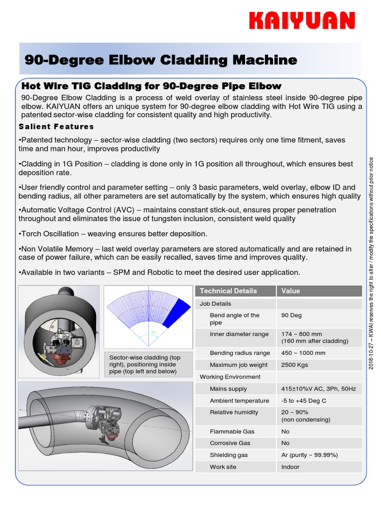 90deg - Elbow - Cladding - 2P R0 2018 11 19 | PDF | Welding | Construction