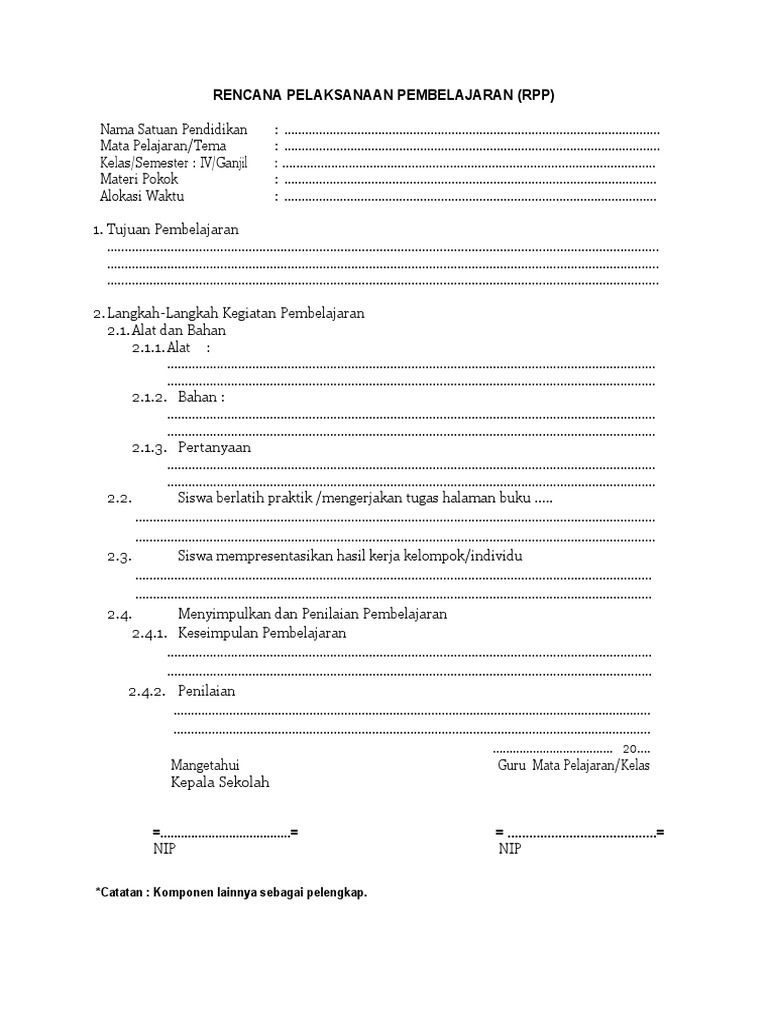 Format RPP Sesuai Surat Edaran Mendikbud No 14 Tahun 2019-Dikonversi | PDF