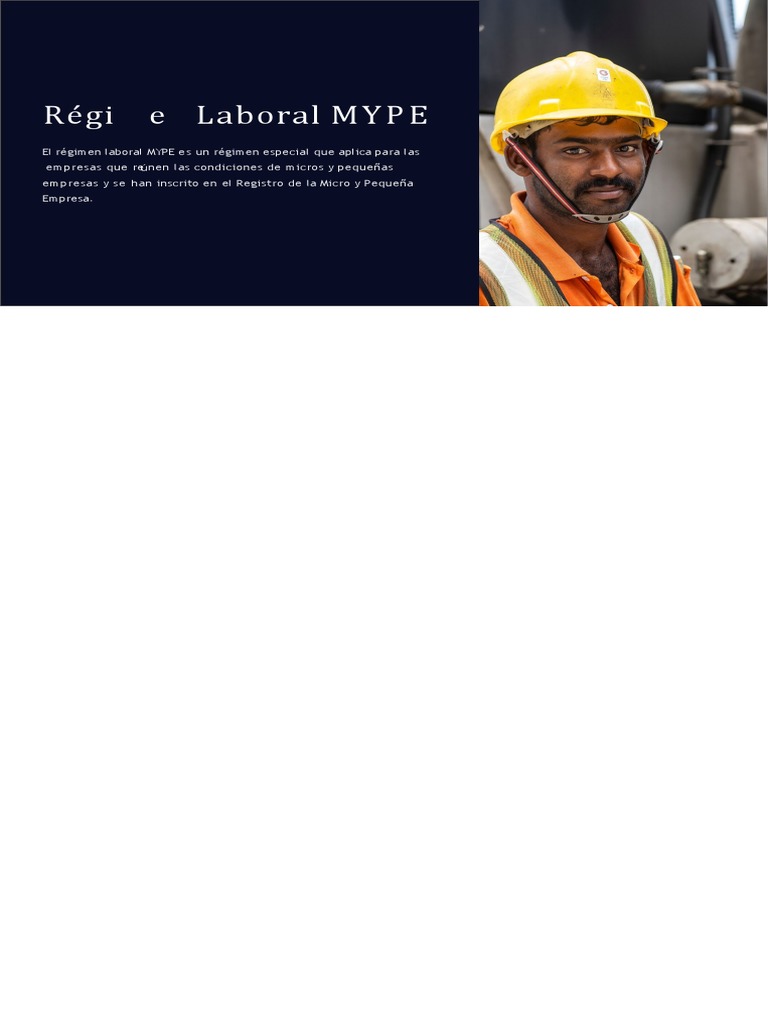Regimen Laboral MYPE | PDF | Business | Economias