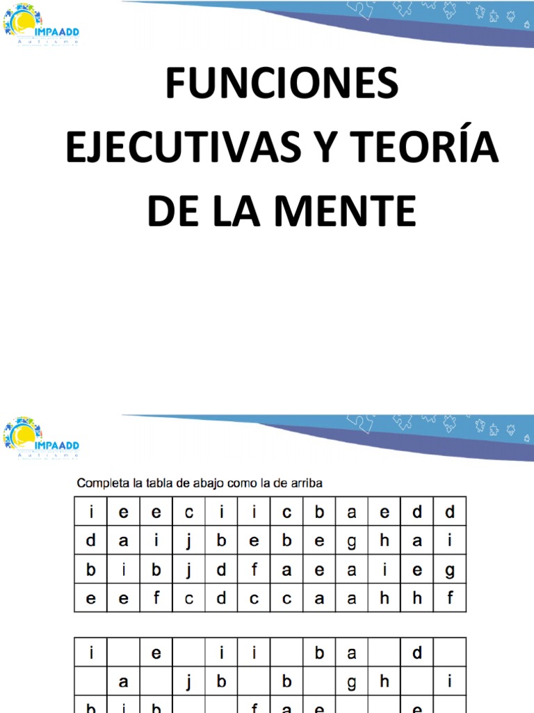 Actividades Atencion, Descripcion, Funciones Ejecutivas | PDF