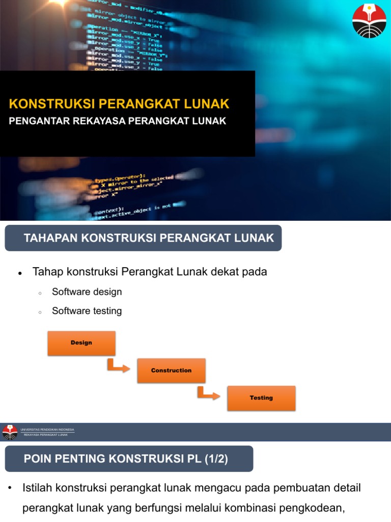 Konstruksi Perangkat Lunak | PDF | Teknologi & Rekayasa