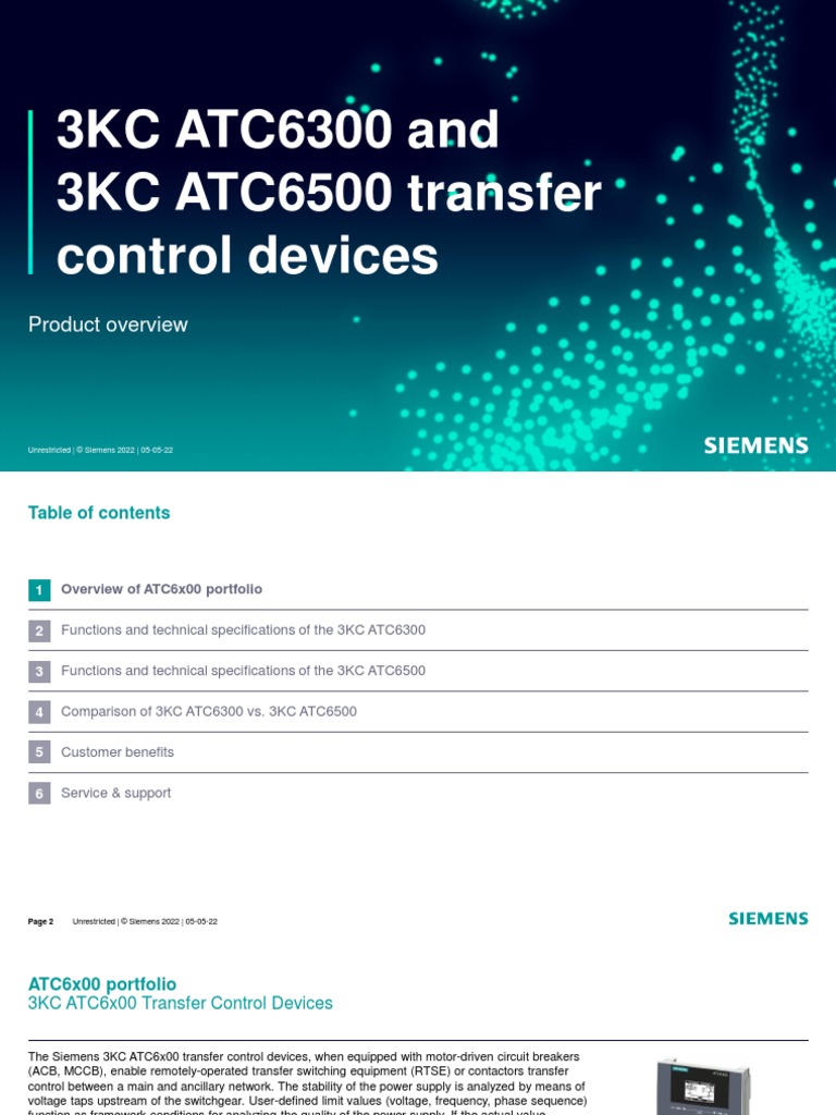 3KC ATC6300 and 6500 Transfer Control Device - Product Overview | PDF ...