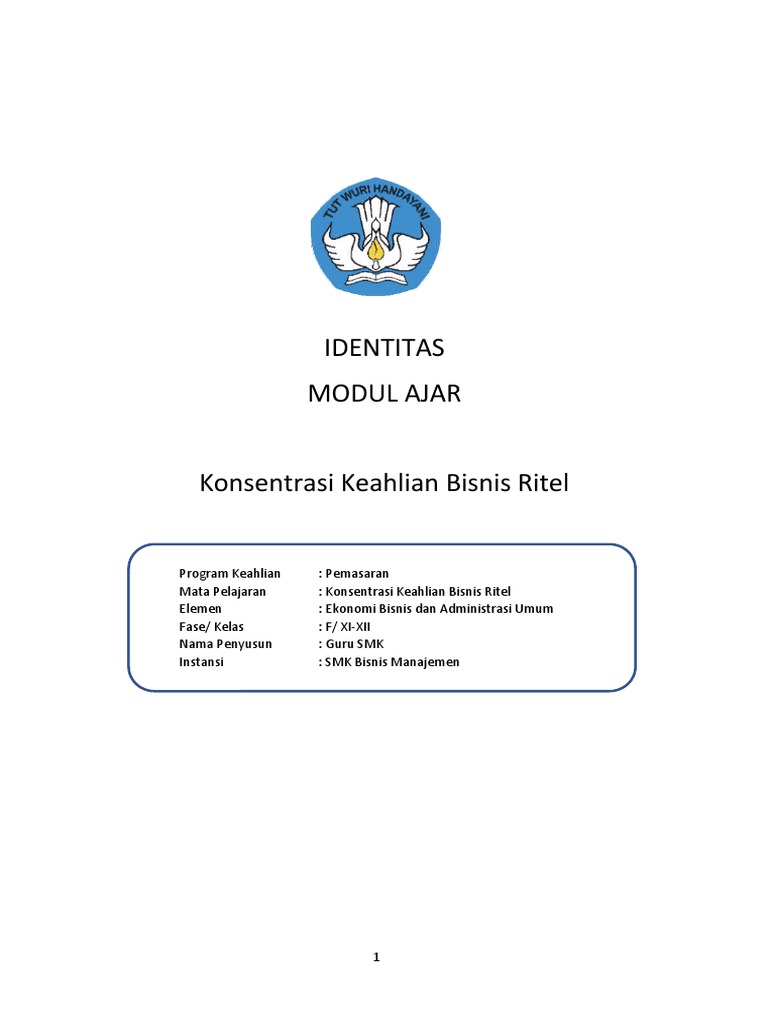 Modul Ajar Bisnis Ritel Pdf