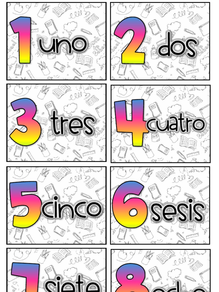 4.-Tarjetas Imprimir Números Del 1 Al 30 | PDF
