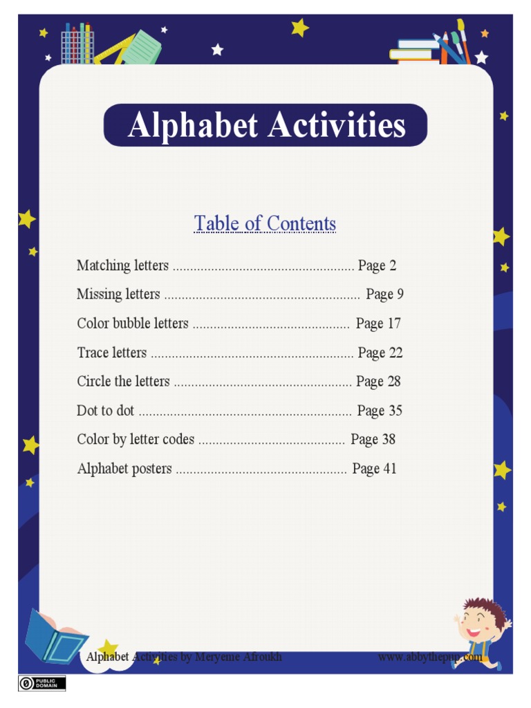 Alphabet Activities | PDF