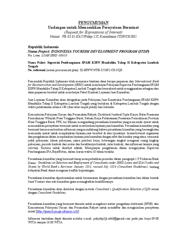 Reoi SPV Spam Mandalika Tahap II | PDF