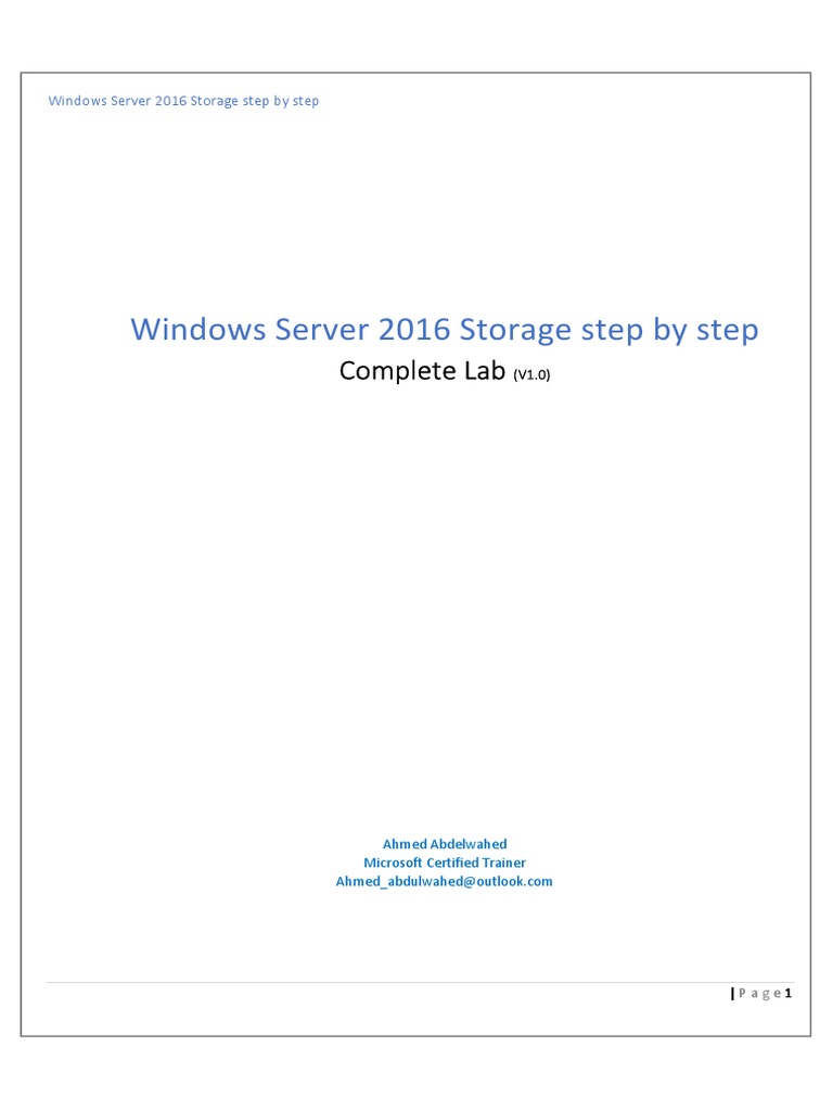 Windows Server 2016 Storage Guide | PDF | Computers
