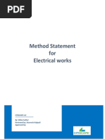 11.method Statement Electrical Work | PDF | Electrical Wiring | Electricity