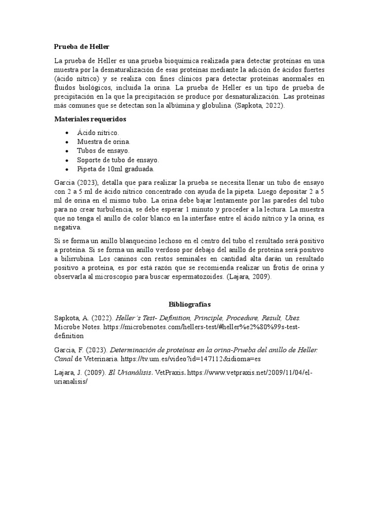 Prueba de Heller | PDF