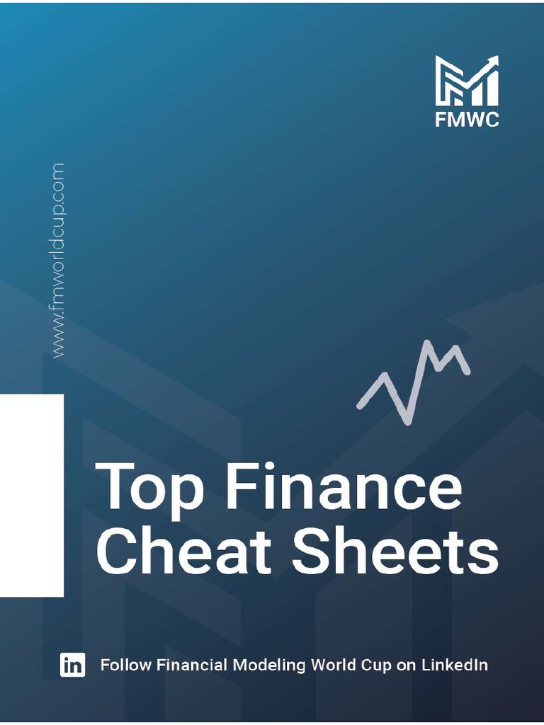 Top 30 Finance Cheat Sheets Pdf Inventory Revenue