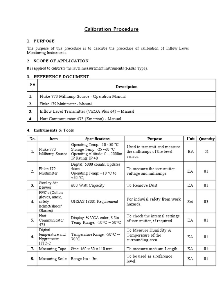 IMS Calibration Procedure | PDF