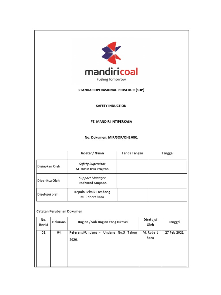 M.OHS.001 Form Surat Pengantar Induksi K3L - Rev02 | PDF | Bisnis | Teknologi & Rekayasa