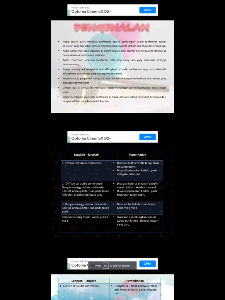 Kerosakan Dalam Audio Conference | PDF