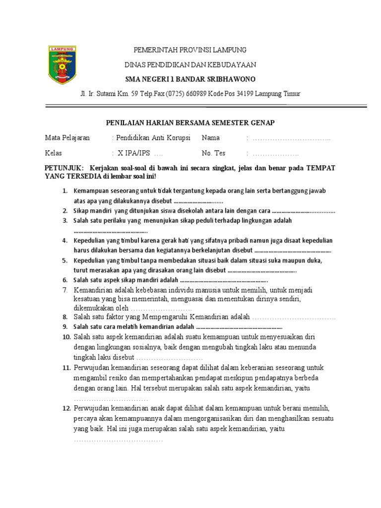 10 Soal PHB Pak Genap 2022 | PDF | Karier & Perkembangan | Pengembangan Diri